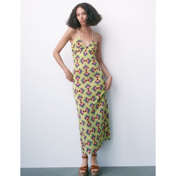 Zara | Dresses | Zara Geometric Print Jacquard Knit Dress | Poshmark